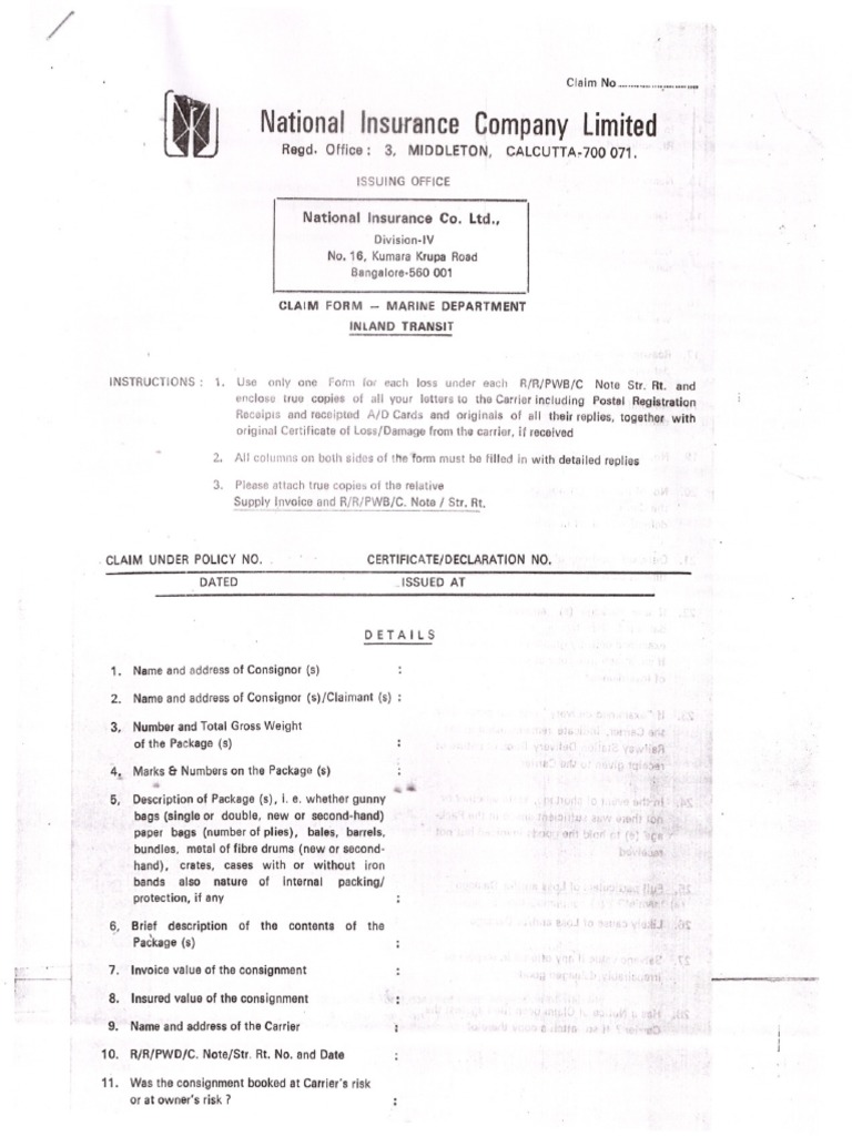 Marine CL Form | PDF | Business Law | Private Law