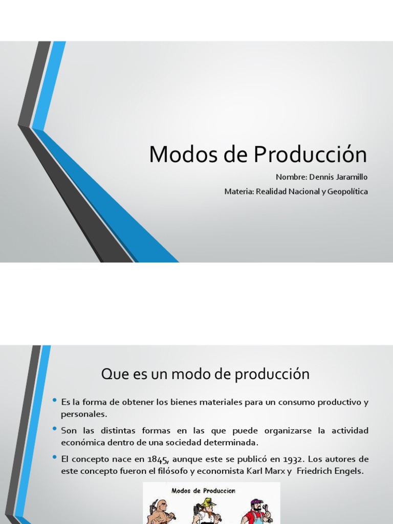 Modos de Produccion | PDF | Capitalismo | Feudalismo