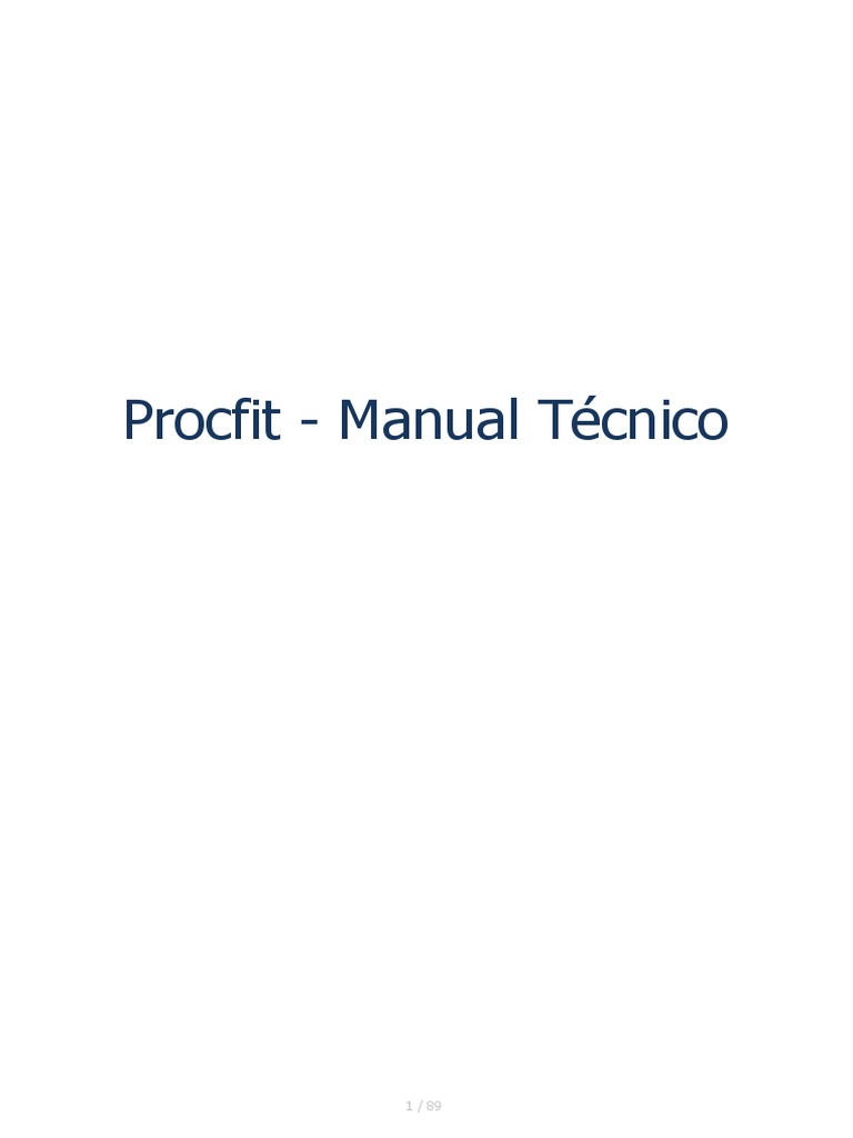 Manual Técnico do Sistema Procfit: Guia Completo sobre Funcionalidades ...