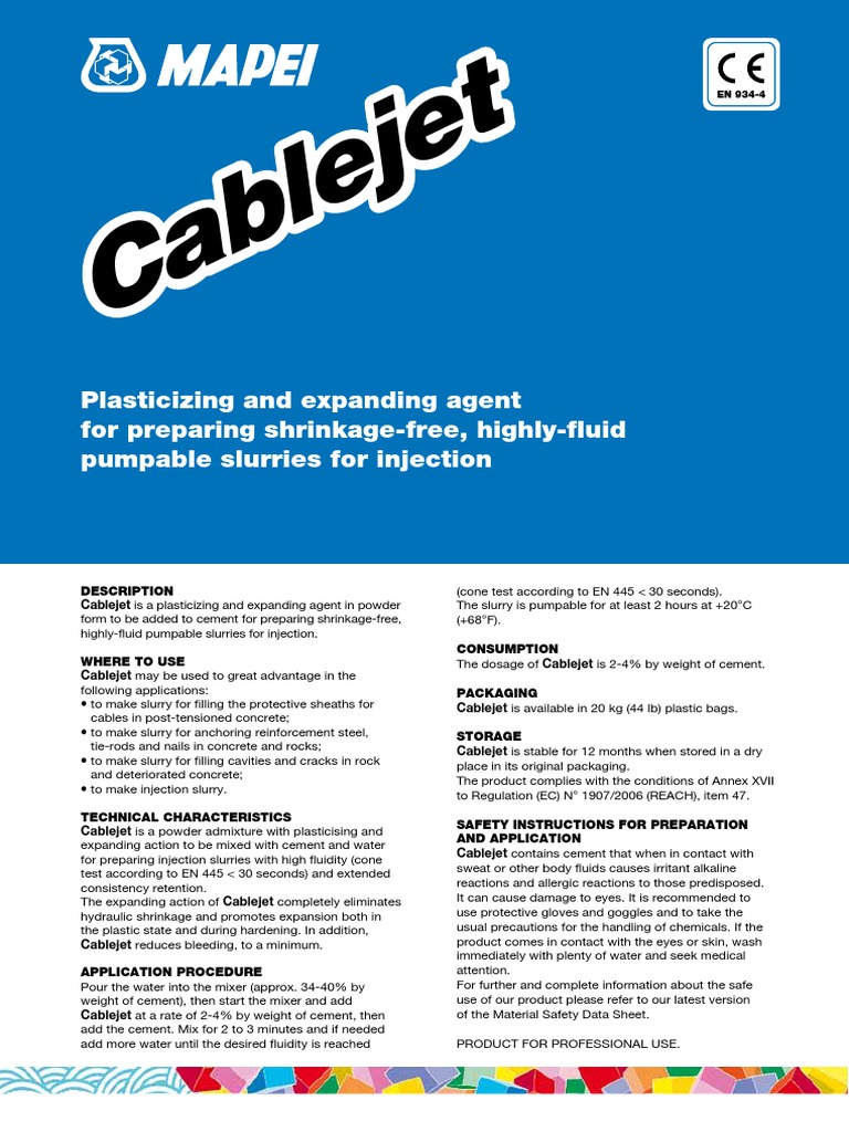 CABLEJET | PDF | Concrete | Cement
