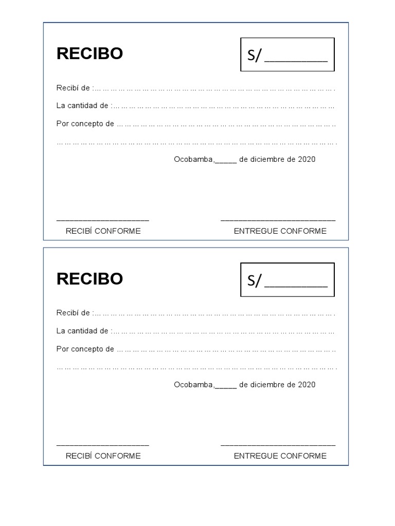 Recibo | PDF