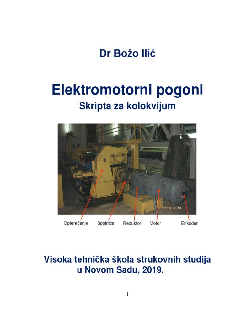 Elektromotorni Pogoni: DR Božo Ilić | PDF