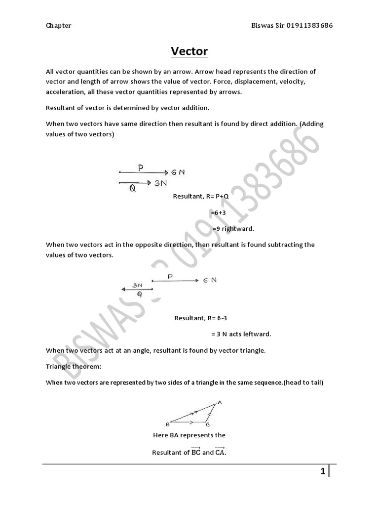 8 Vector | PDF | Euclidean Vector | Force