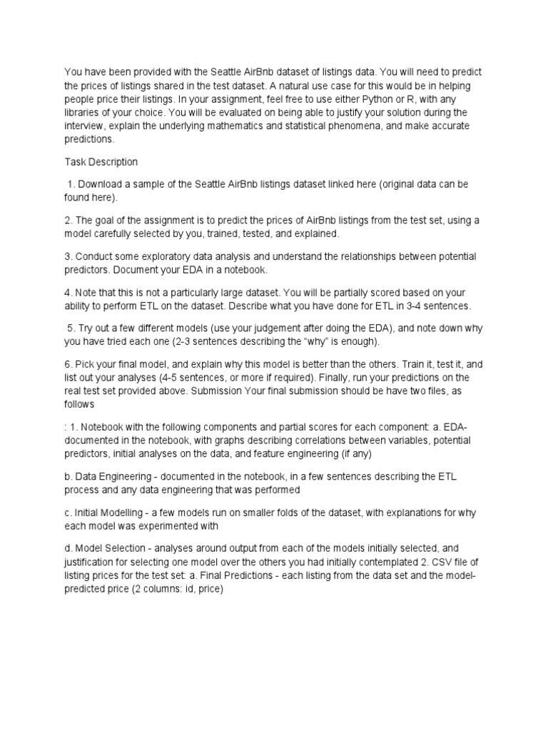 Predict AirBnb Listing Prices with Machine Learning | PDF | Data Analysis | Scientific Method