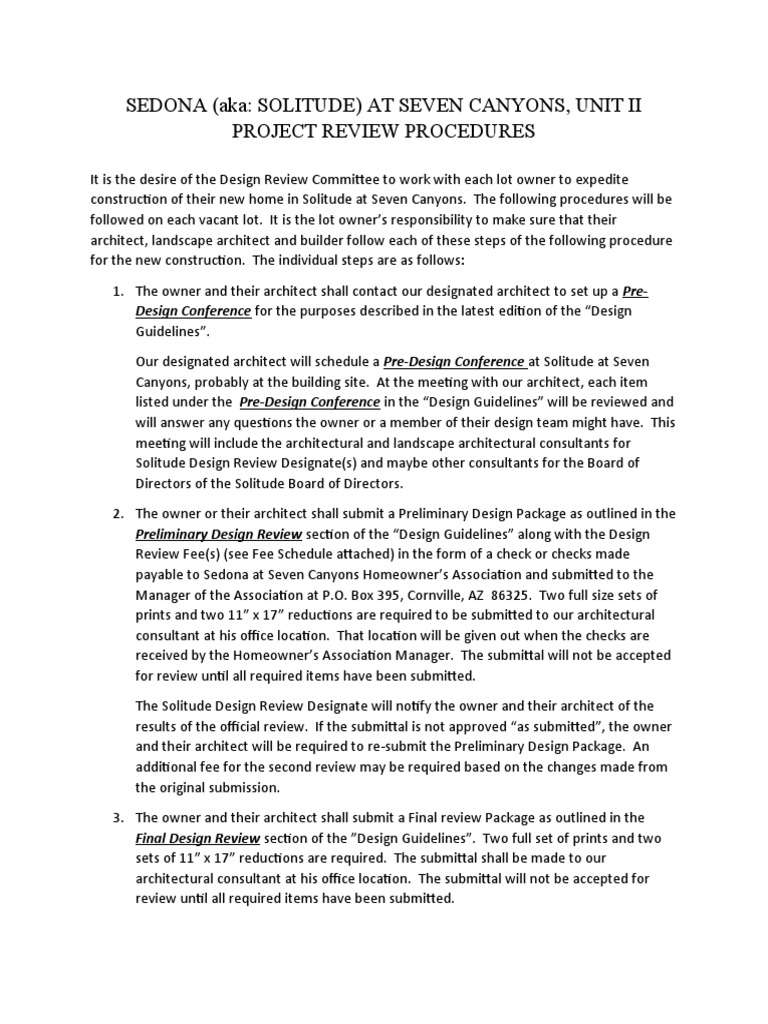 Design Review Steps | PDF | Architect | Business