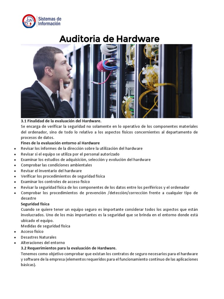Que Es La Auditoria de Hardware | PDF | Hardware de la computadora | La ...