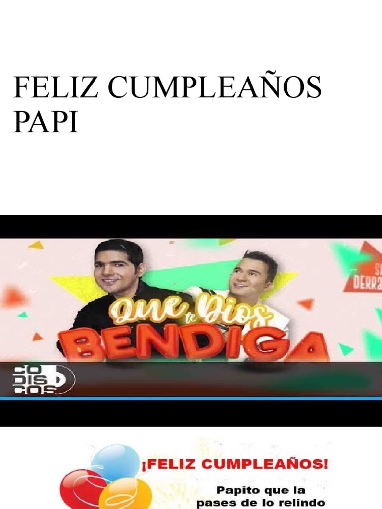 Feliz Cumpleaños Papi | PDF