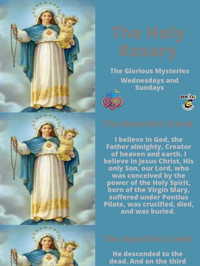 The Holy Rosary (Glorious Mysteries) - Updated | Download Free PDF ...