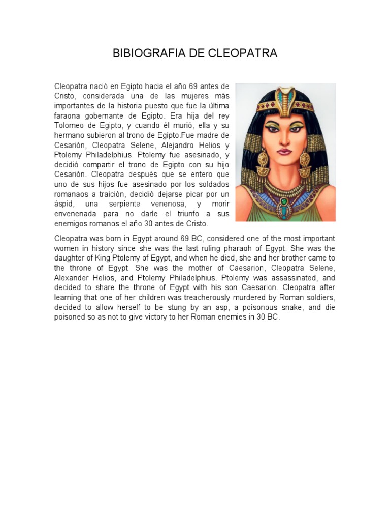 Biografia de Cleopatra | PDF