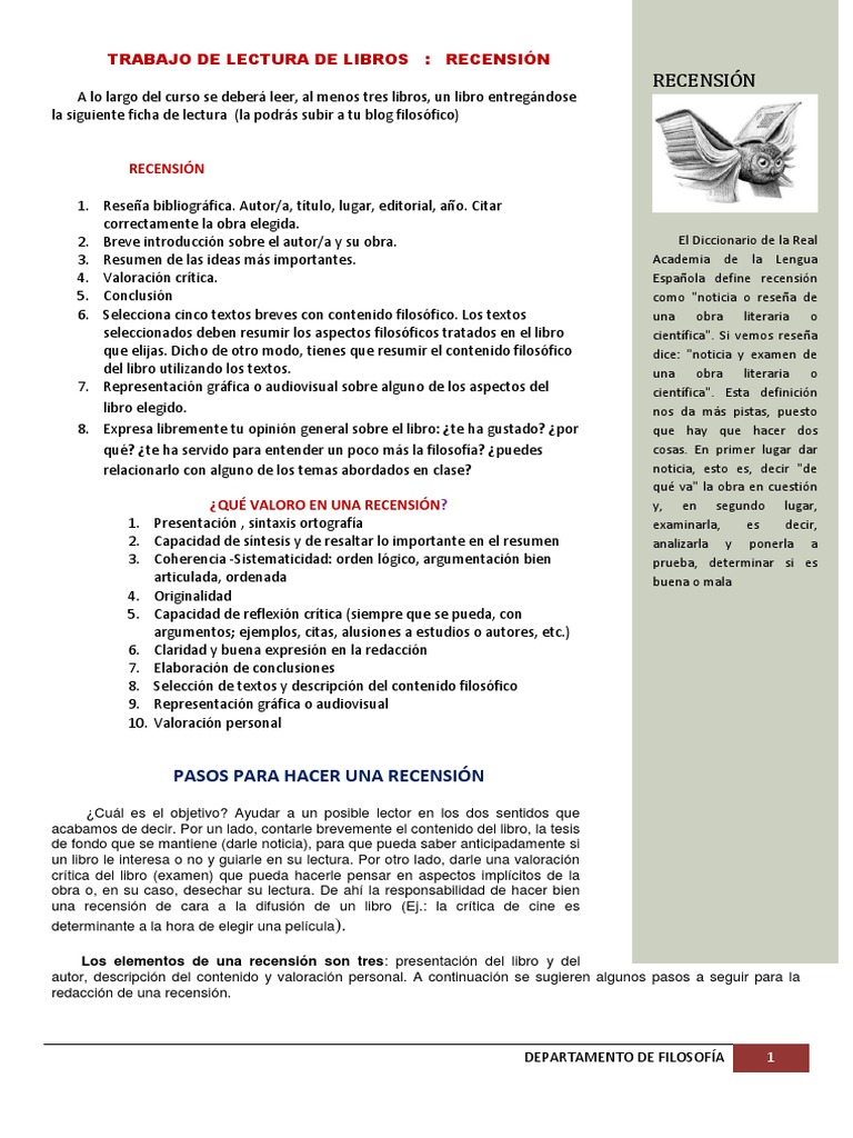 Como Hacer Una Resención | PDF | Autor | Bibliografía
