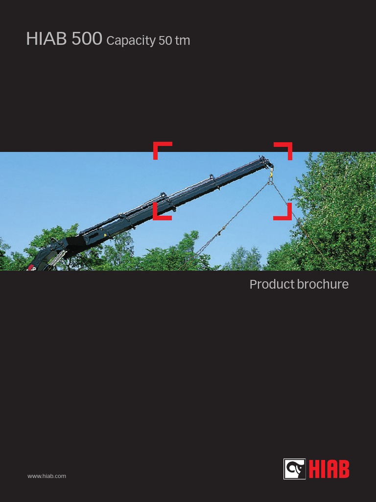 HIAB 500: Capacity 50 TM | Download Free PDF | Crane (Machine) | Valve