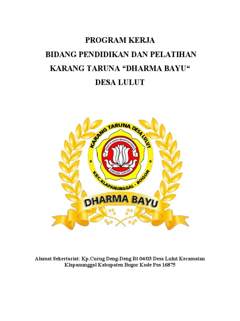 Program Kerja Bidang Pendidikan Dan Pelatihan | PDF