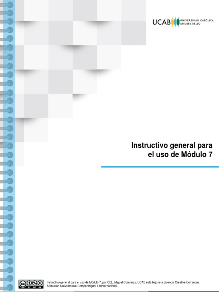 Instructivo General Sobre El Uso de Módulo 7 | PDF | Prueba (evaluación ...