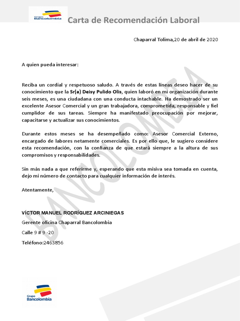 Referencia Laboral | PDF