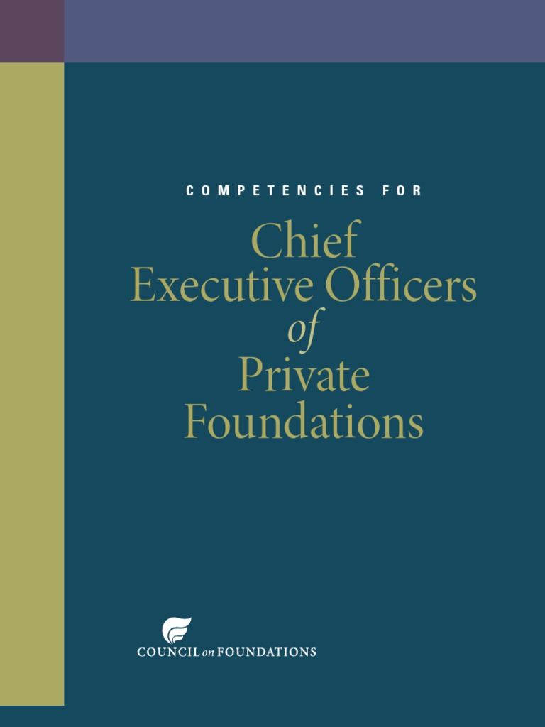 Chief Executive Officers Private Foundations: Competencies For | PDF