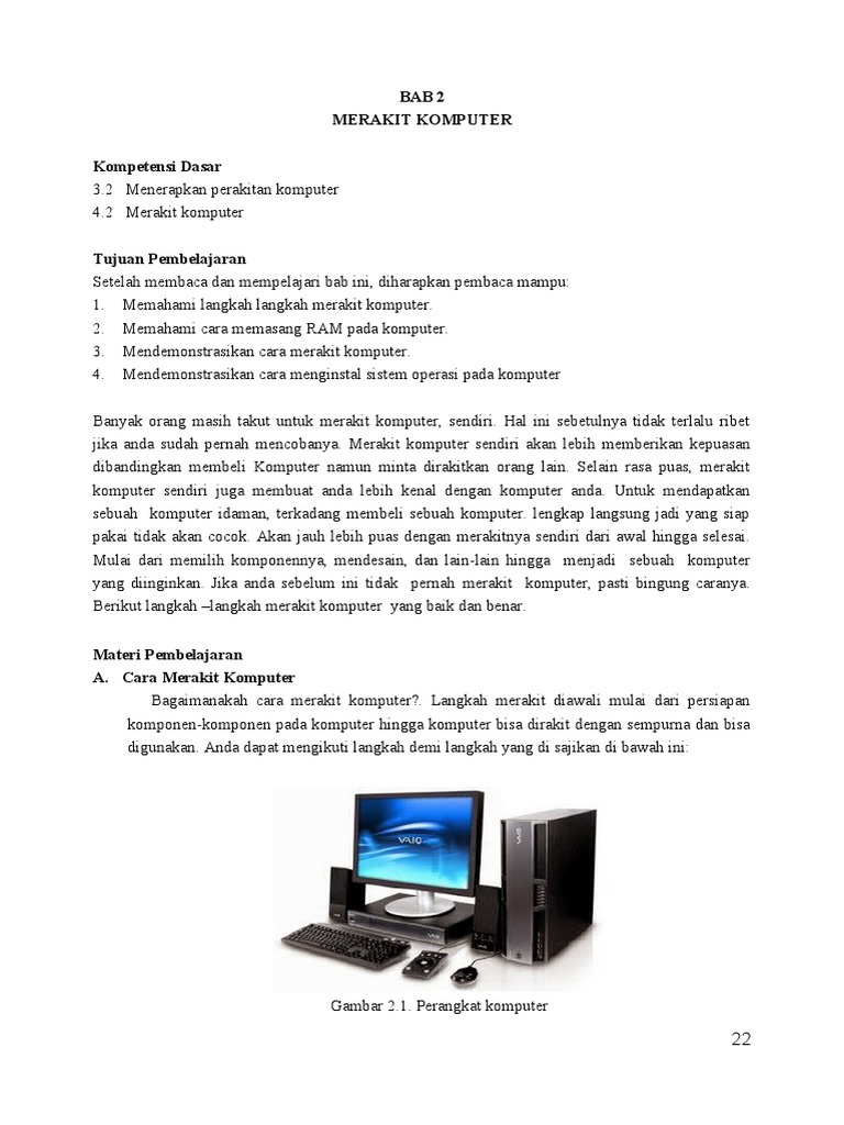 2-Bab 2 - MERAKIT KOMPUTER | PDF