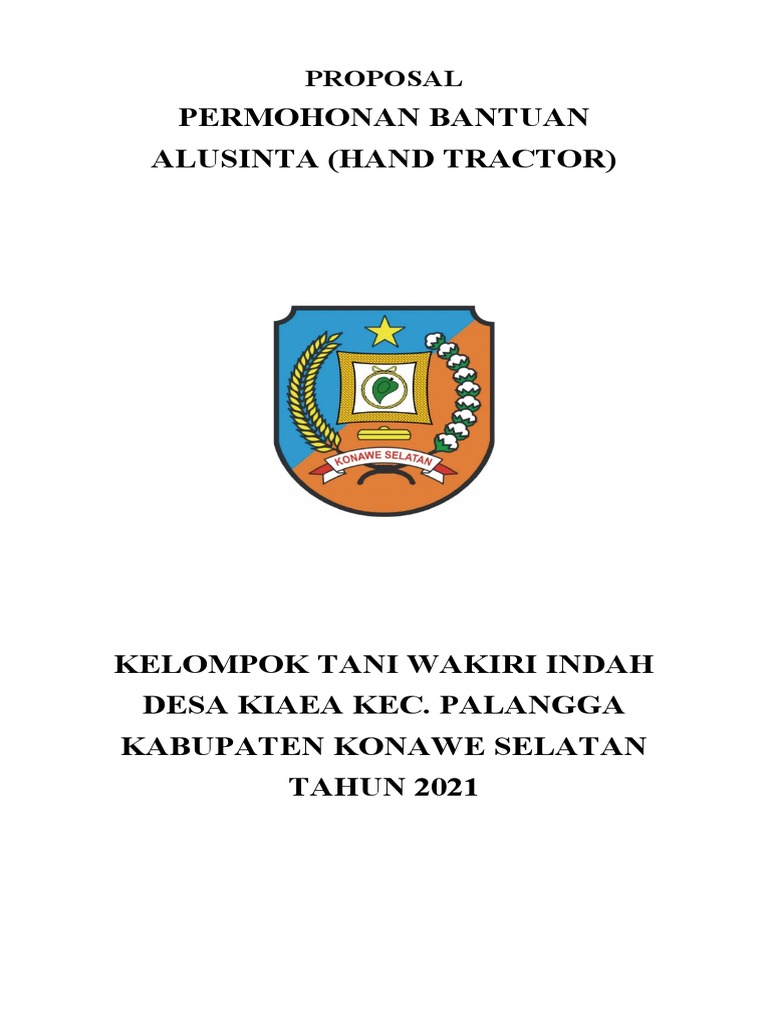 Proposal Hand Tractor Wonua Morini | PDF