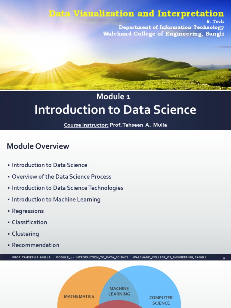 Module 1 - Introduction To Data Science | PDF | Data Science | R (Programming Language)