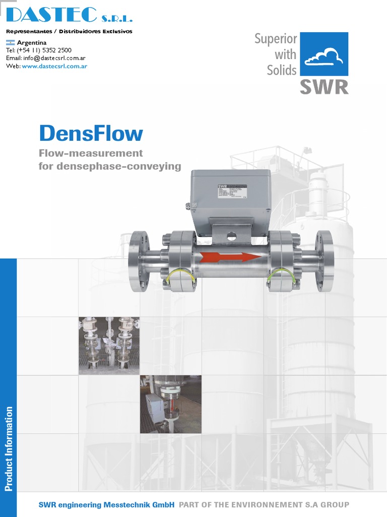 Densflow Medicion Caudal Solidos Fase Densa - SWR | PDF | Flow Measurement | Pipe (Fluid Conveyance)