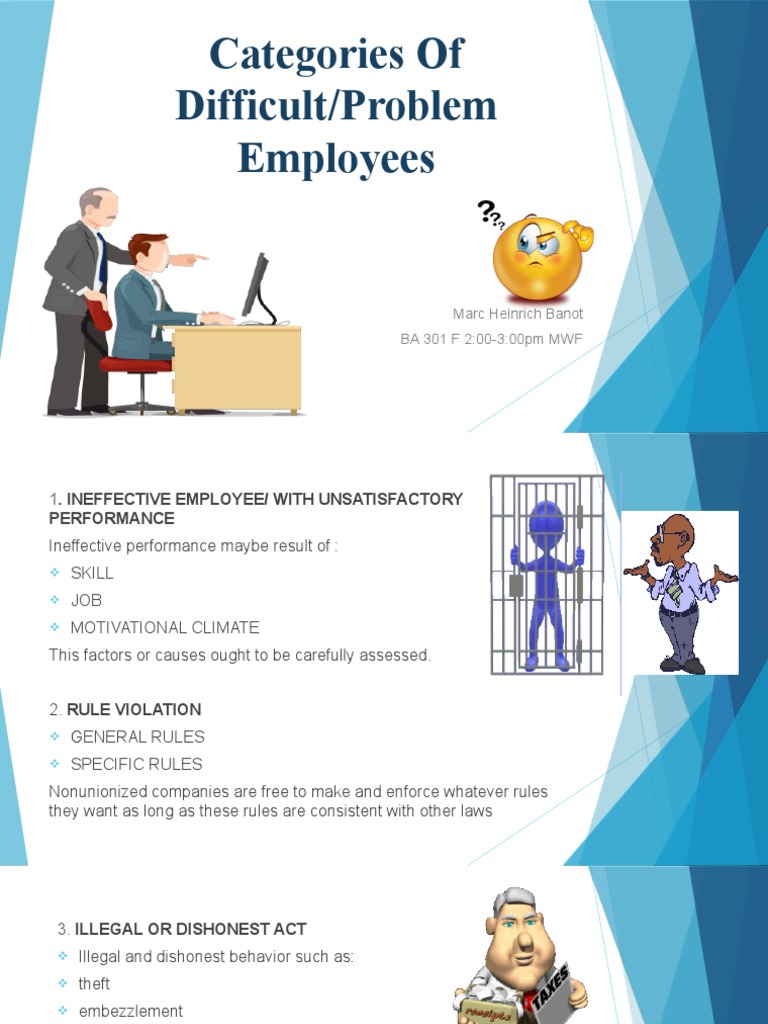 Types of Problem Employees Explained | PDF | Business