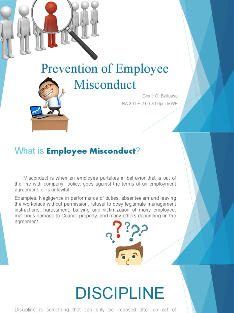 Preventing Employee Misconduct | PDF