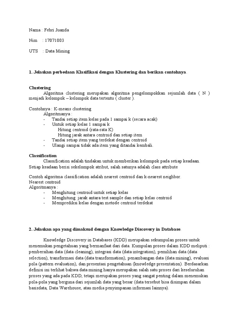 UTS Data Mining | PDF