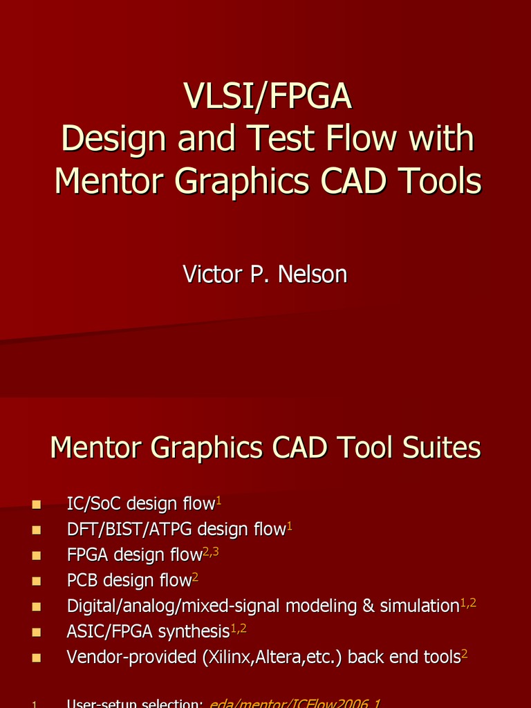 Mentor Graphics | PDF | Vhdl | Field Programmable Gate Array
