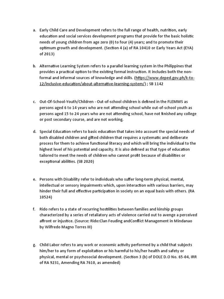 Book 1 Definition Of Terms PDF Disability Marriage