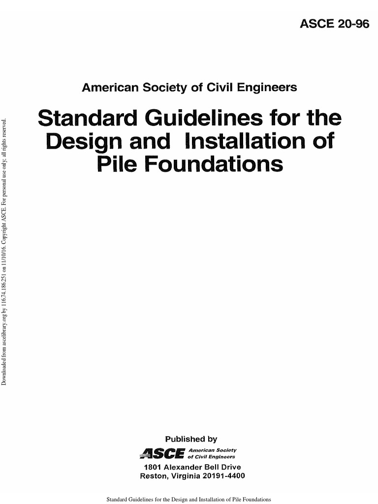 Standard Guidelines For The Design and Installation of Pile Foundations | PDF | Deep Foundation ...