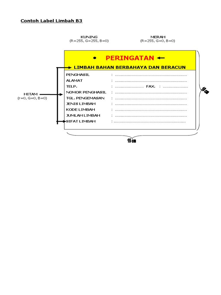 Label Dan Simbol LB3 Contoh | PDF