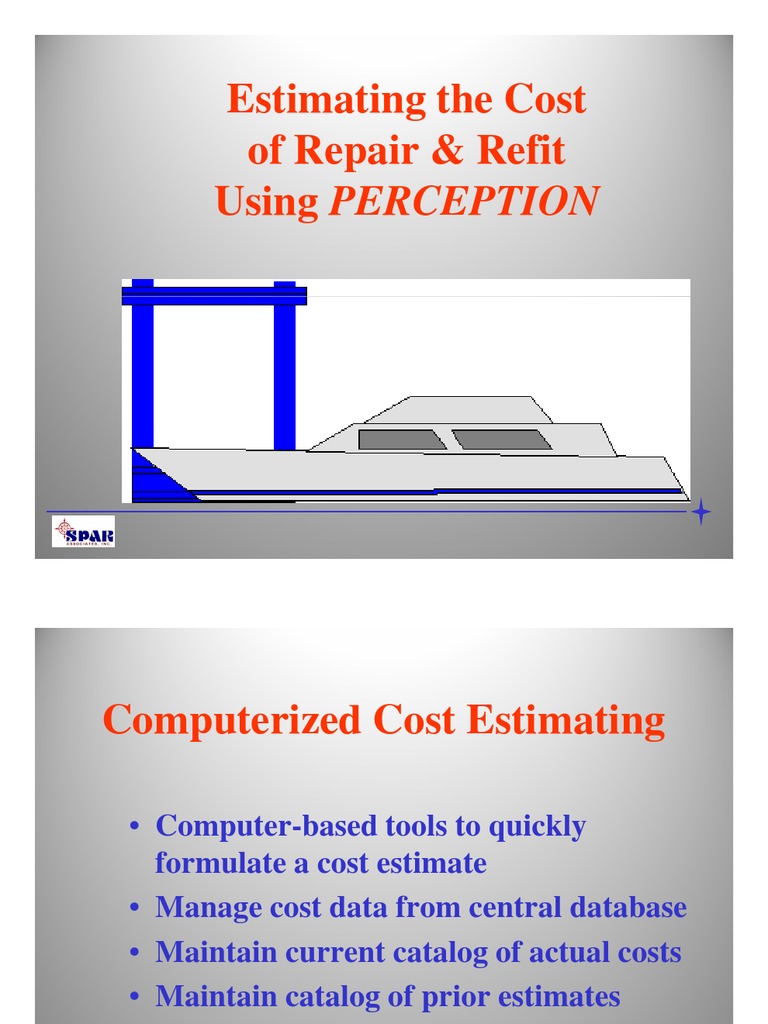 Estimating The Cost-Ship Repair | PDF | Databases | Computing
