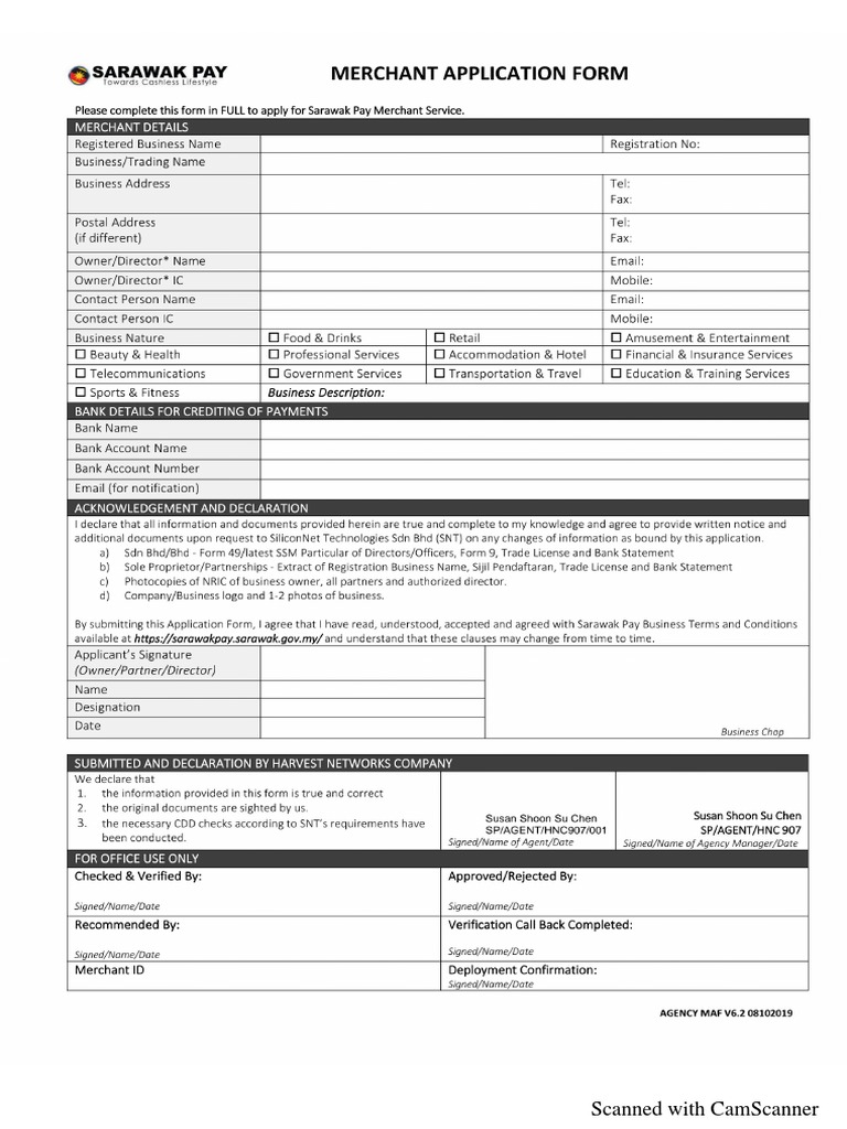 Sarawak Pay Form | PDF