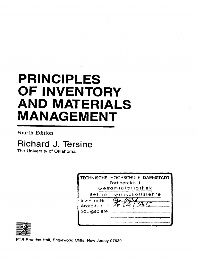 Principles of Inventory and Materials Management | PDF | Inventory | Demand