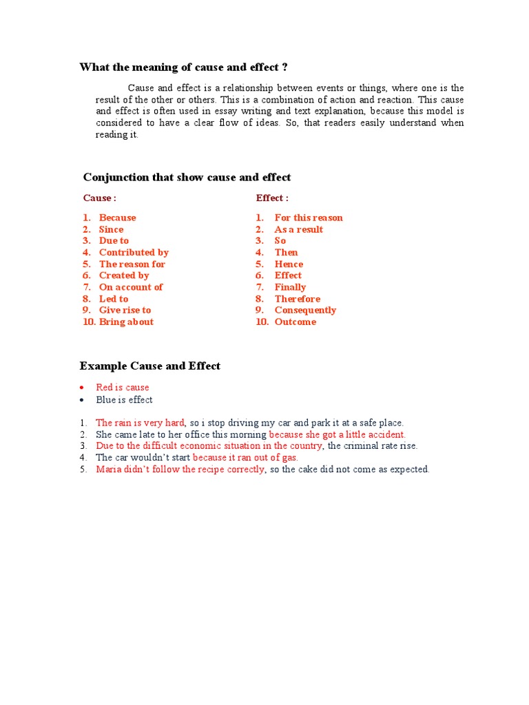 What The Meaning of Cause and Effect ? | PDF