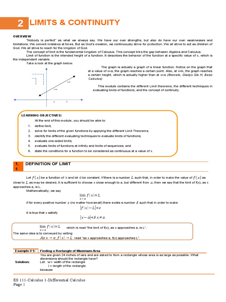 Limits and Continuity | PDF | Sequence | Asymptote