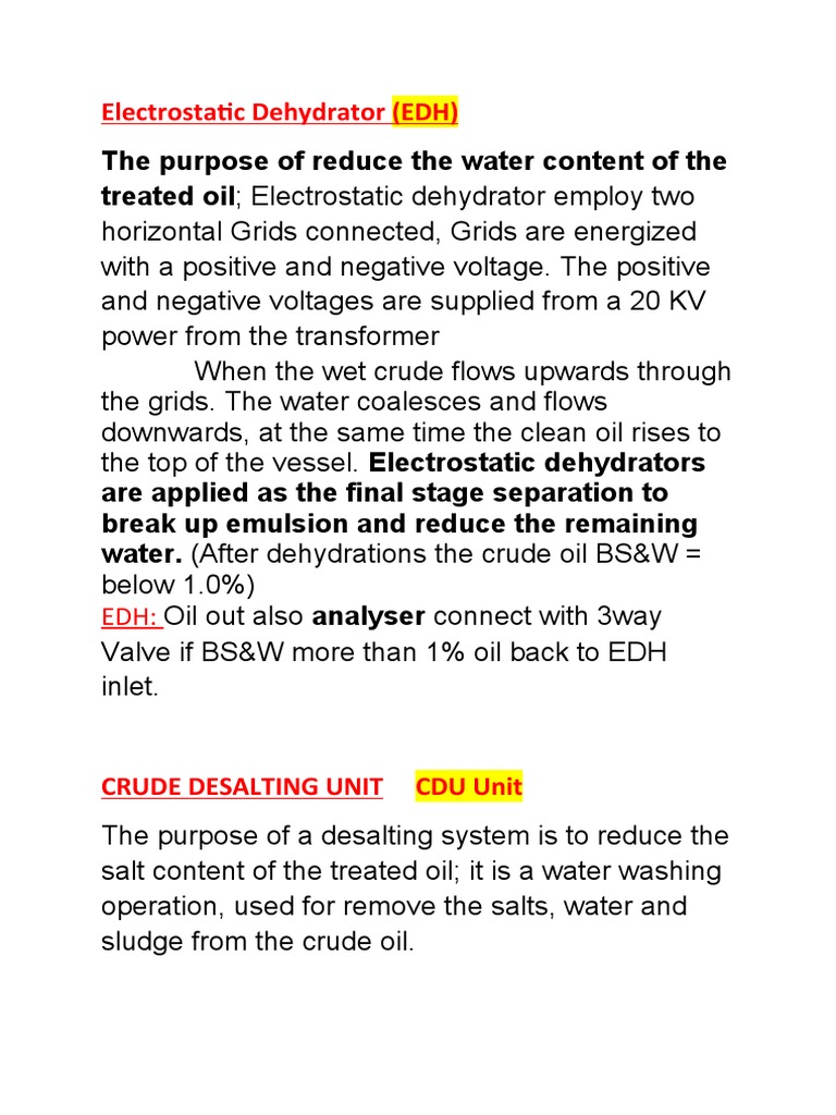 C-Electrostatic Dehydrator and Desalter - Confined Space Entry | PDF ...