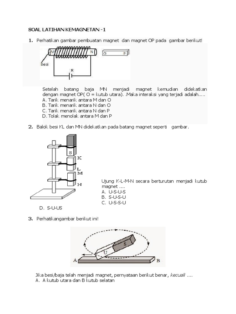 Soal Latihan Kemagnetan | PDF | Perjalanan | Seni