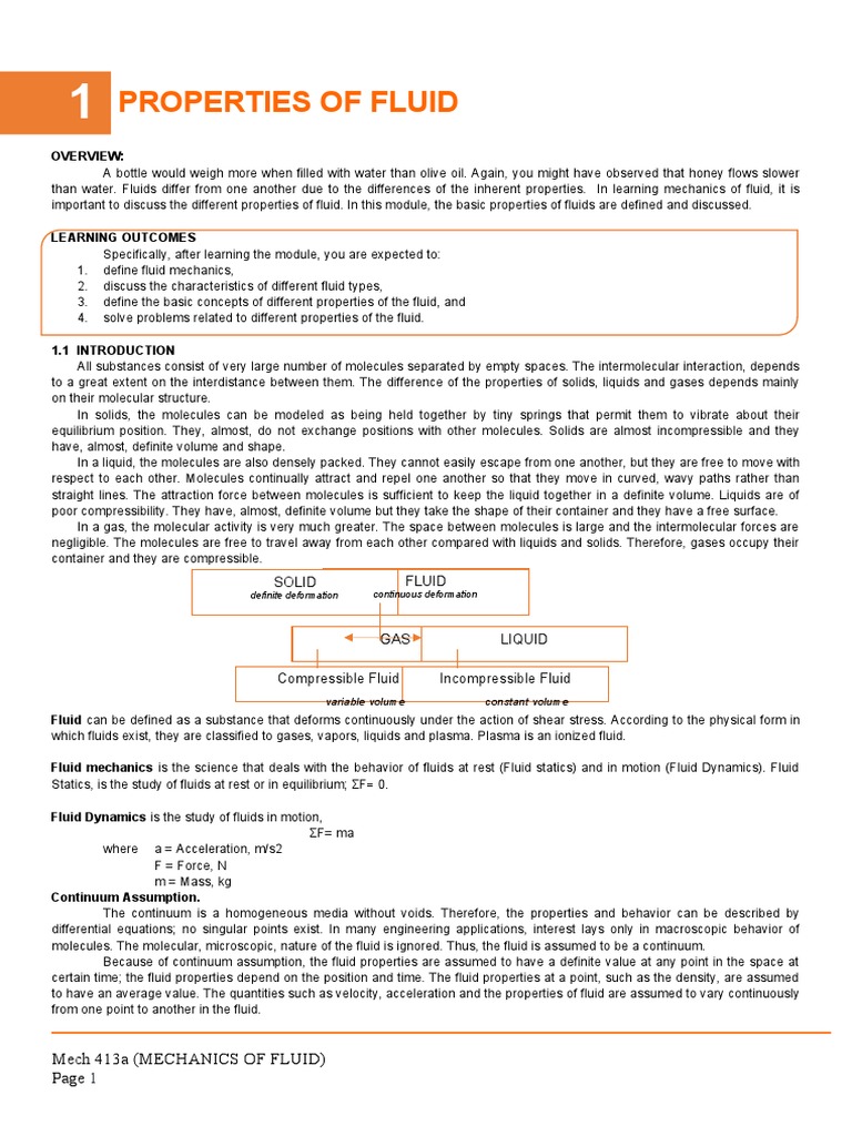 Fluid Mech Intro | PDF | Fluid Mechanics | Viscosity