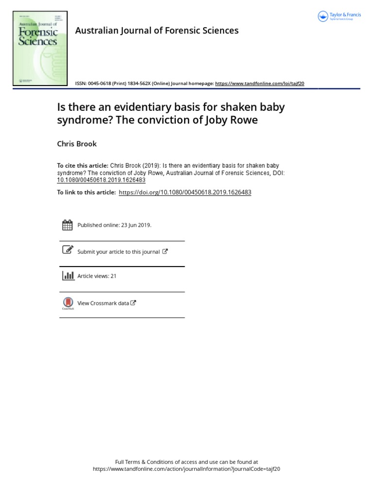 Shaken Baby Syndrome | PDF | Confession (Law) | Common Law