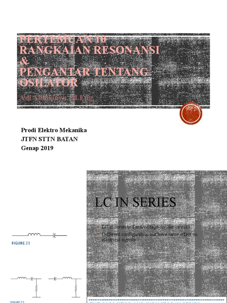 Pertemuan 10 (Rangkaian Resonansi) | PDF | Resonance | Inductor