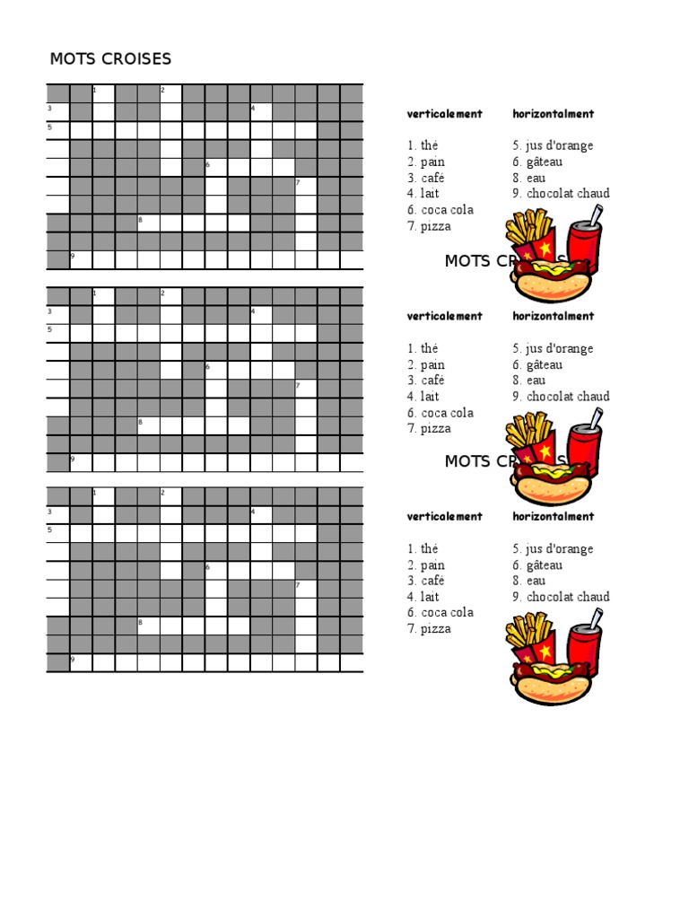 Mots Croises Aliments Et Boissons | PDF