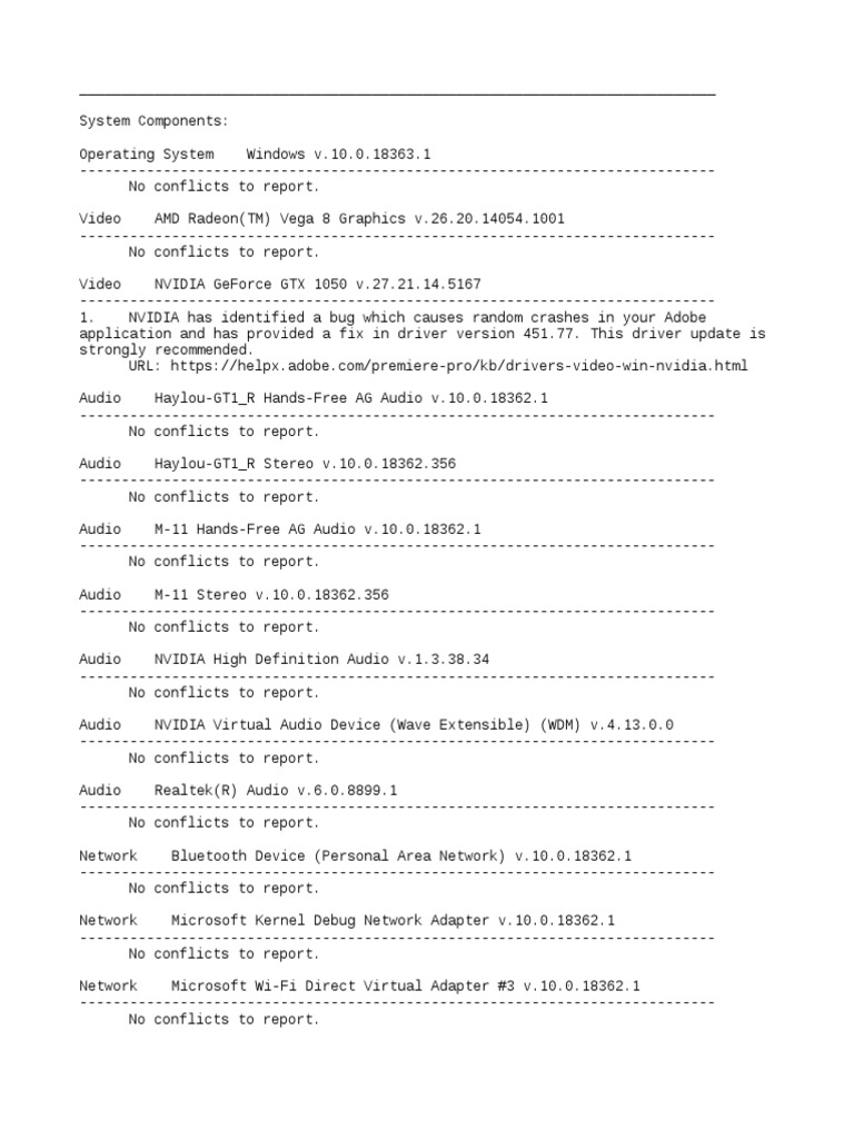 System Compatibility Report | PDF | Device Driver | Wide Area Network