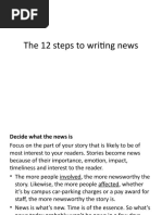 News Writing 101 | PDF | News | Journalism