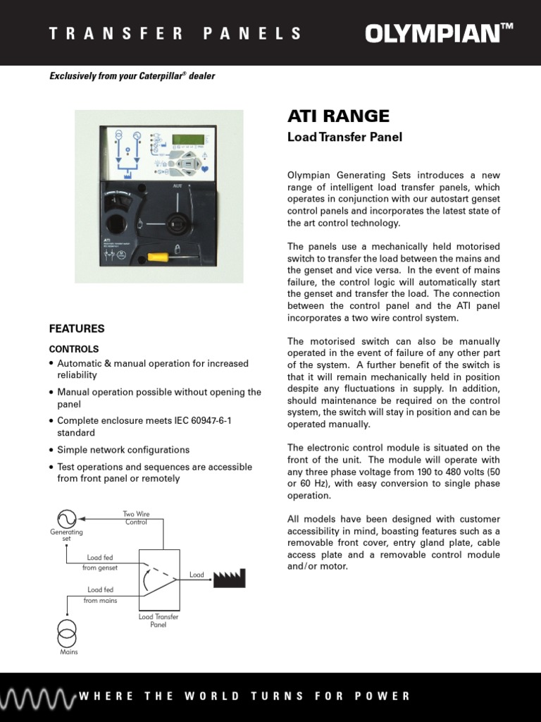 Ati Load Transfer Panel-Lehf3241-02 | PDF | Mains Electricity ...