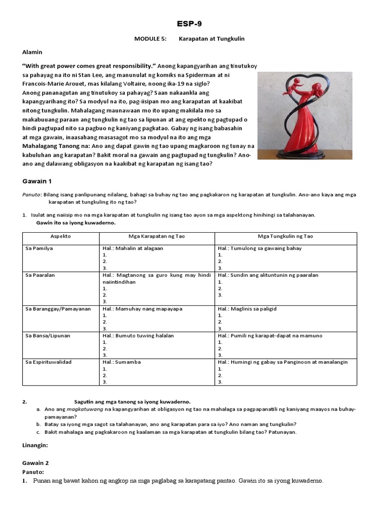 Esp 9 Module 5 | PDF