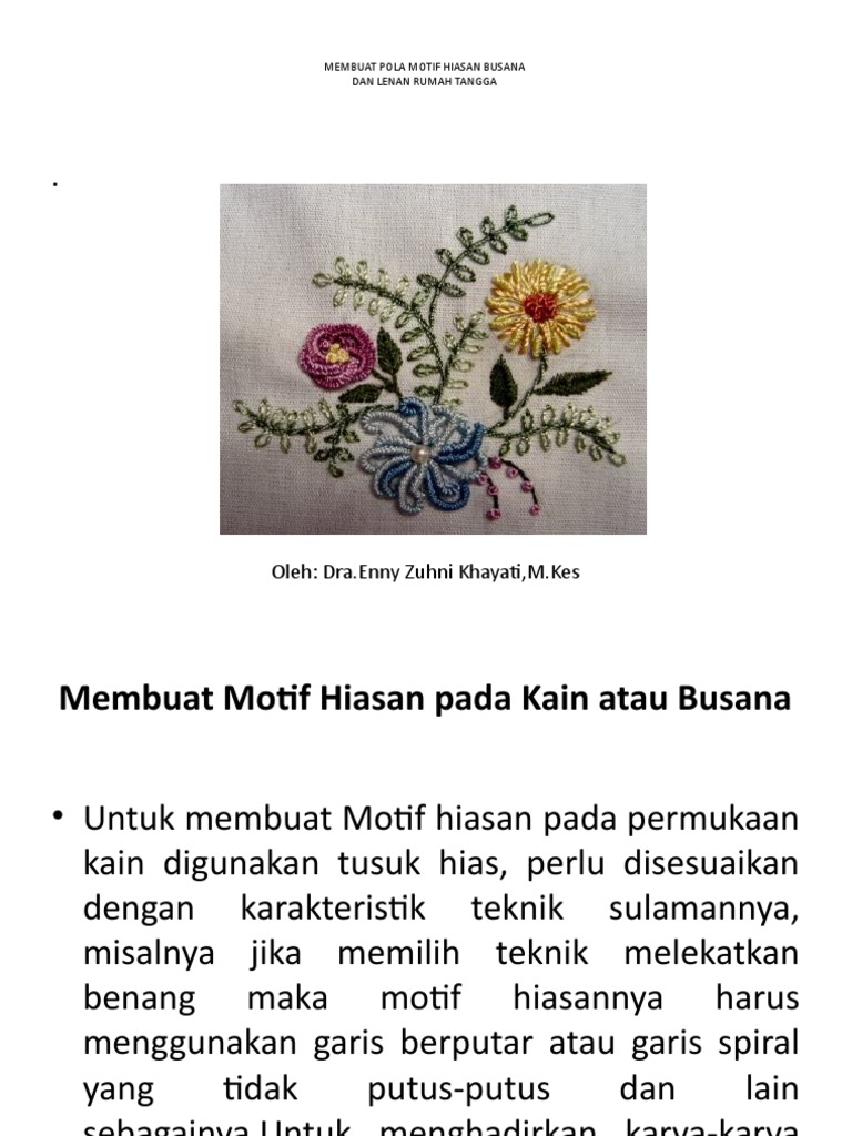 Elearnig II Pola Motif Hiasan Bus Dan Teknik Penyajian Desain | PDF