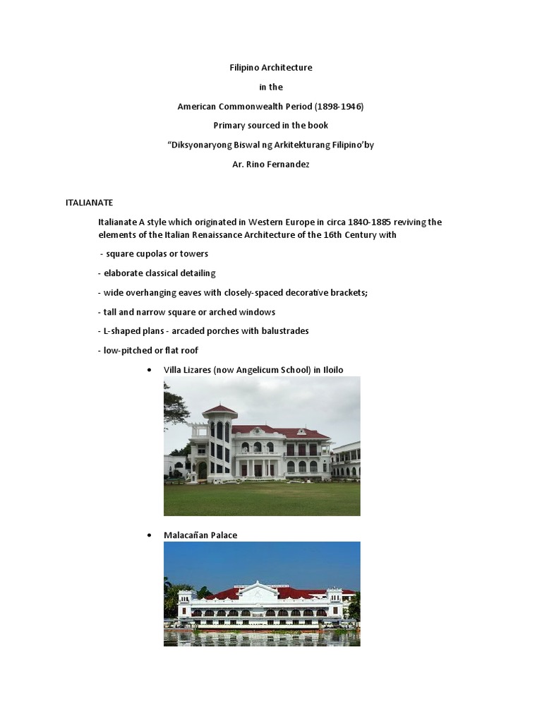 Filipino Architecture | PDF | Gothic Architecture | Architectural Design