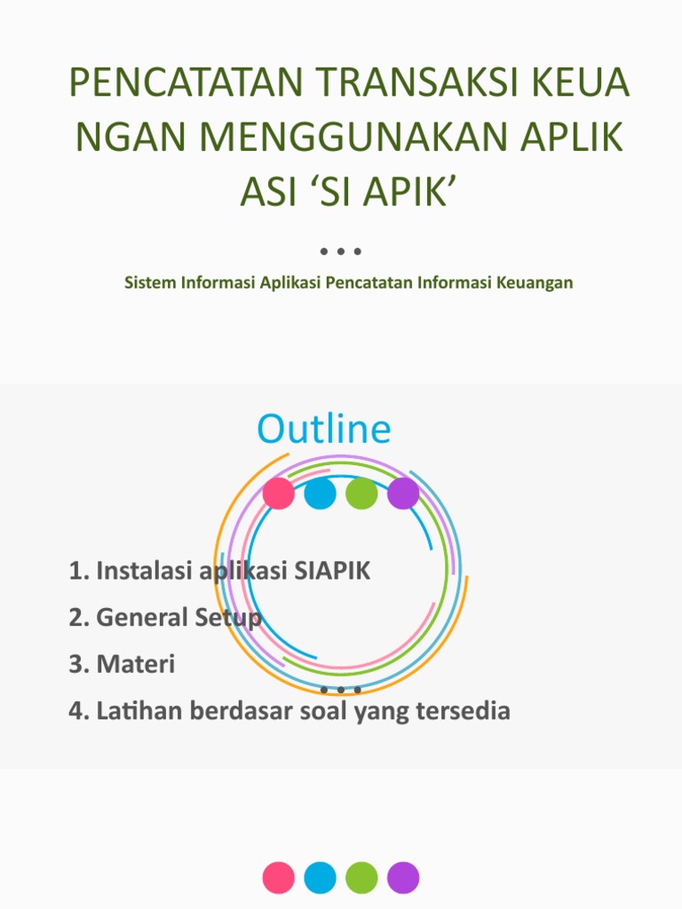 Pencatatan Transaksi SIAPIK | PDF