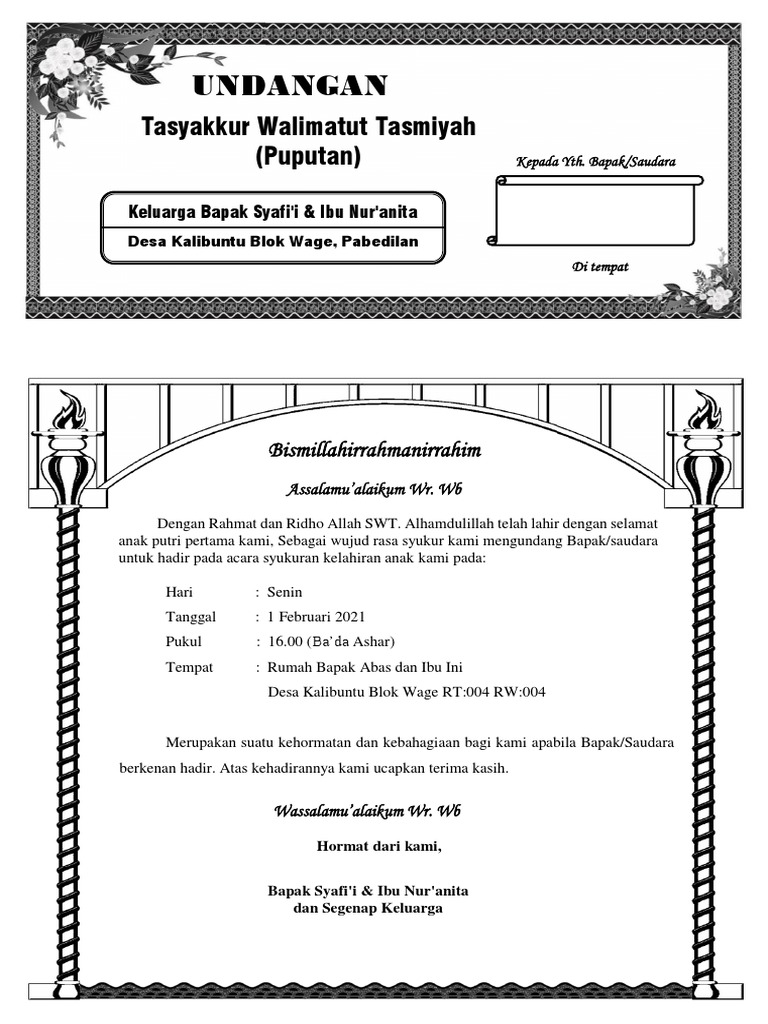 UNDANGAN PUPUTAN Ita | PDF