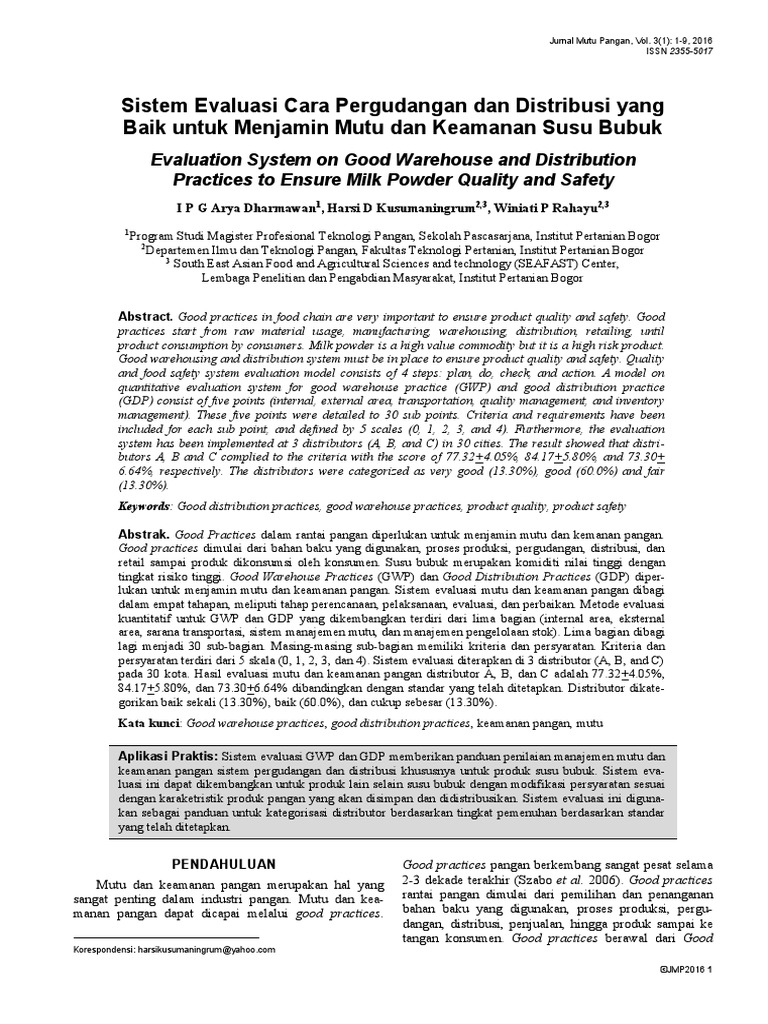 Jurnal Sistem GWP | PDF | Logistik | Proses Bisnis